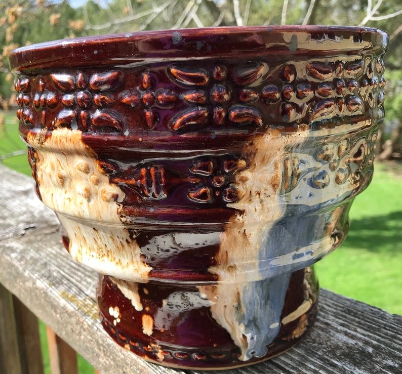 Early Hull Pottery Planter Jardiniere Brown - Etsy