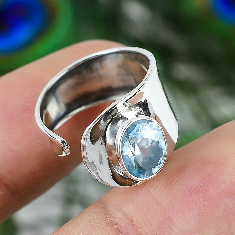 Blue Stone Ring - Etsy