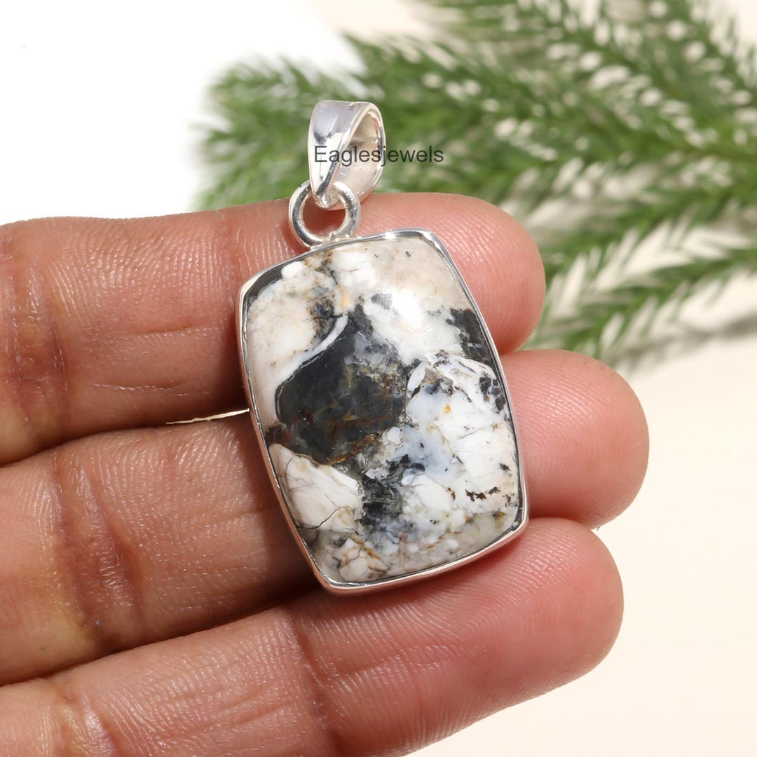 100% Genuine Buffalo Turquoise Pendant, White Gemstone Pendant, Pendant ...