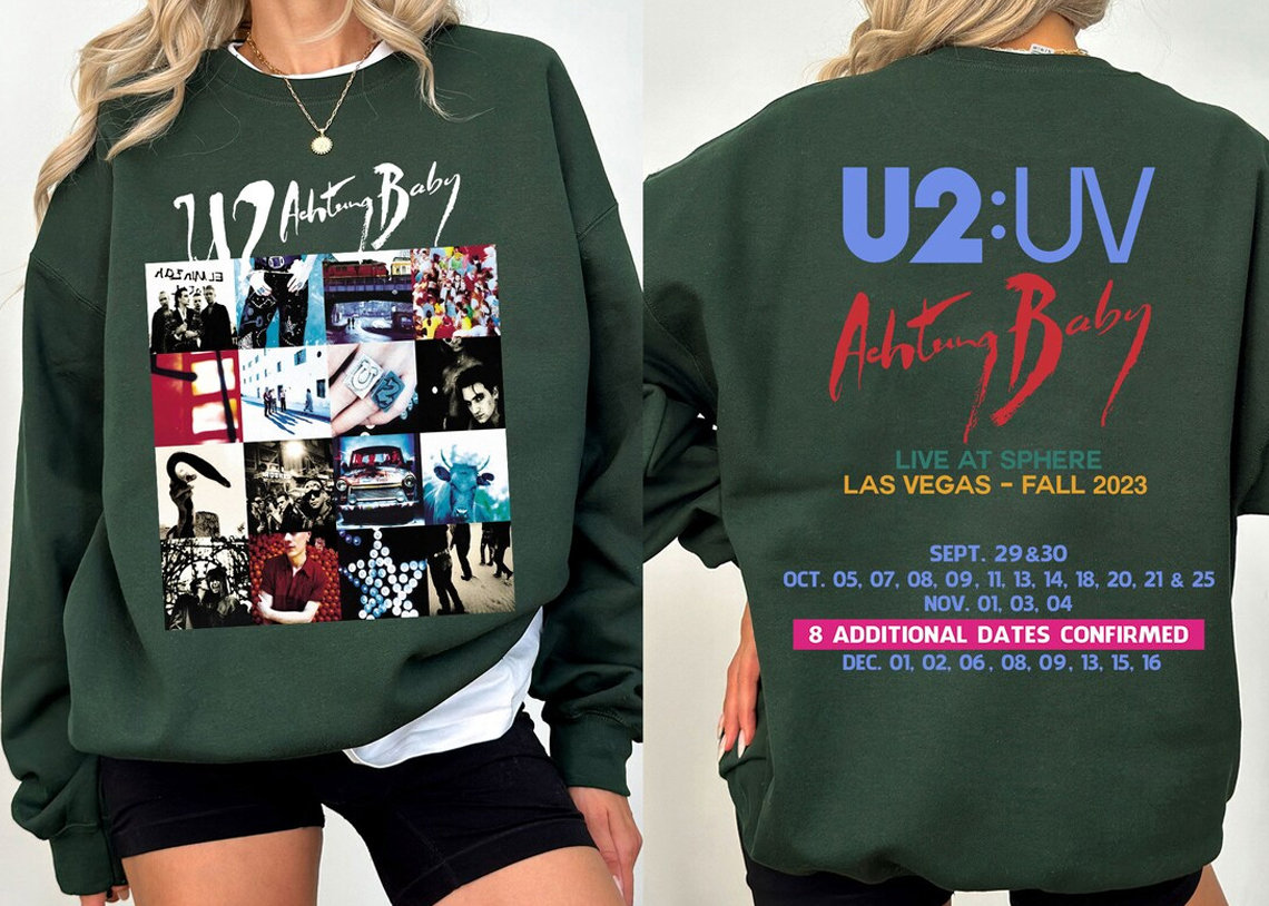 U2 Rock Band Achtung Baby Album T-Shirt sold by Glimmer Spindly | SKU ...