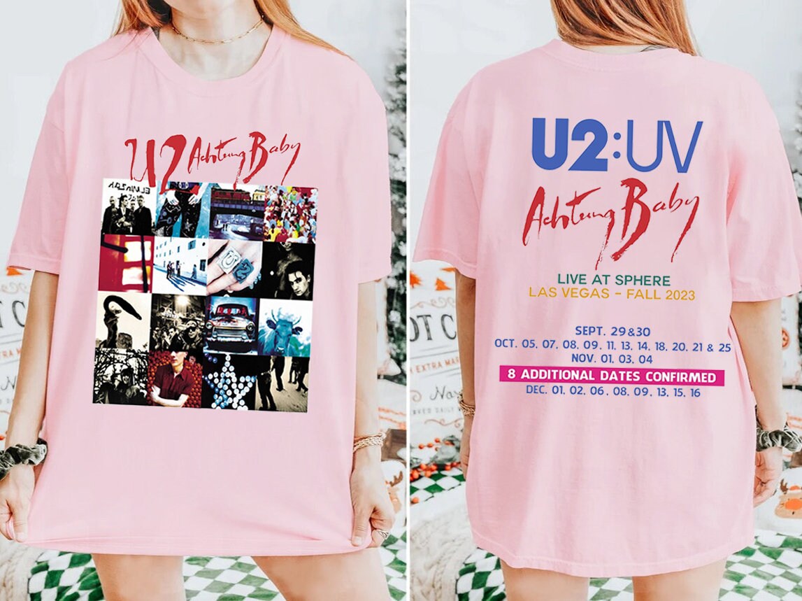 U2 Rock Band Achtung Baby Album T-Shirt sold by Glimmer Spindly | SKU ...