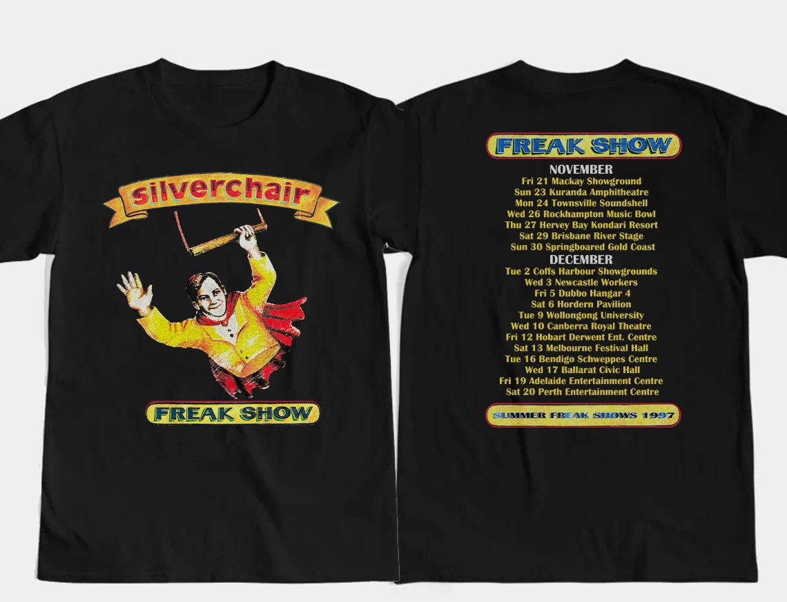 Silverchair Freak Show Tour 1997 Unisex Black T-shirt 90s - Etsy