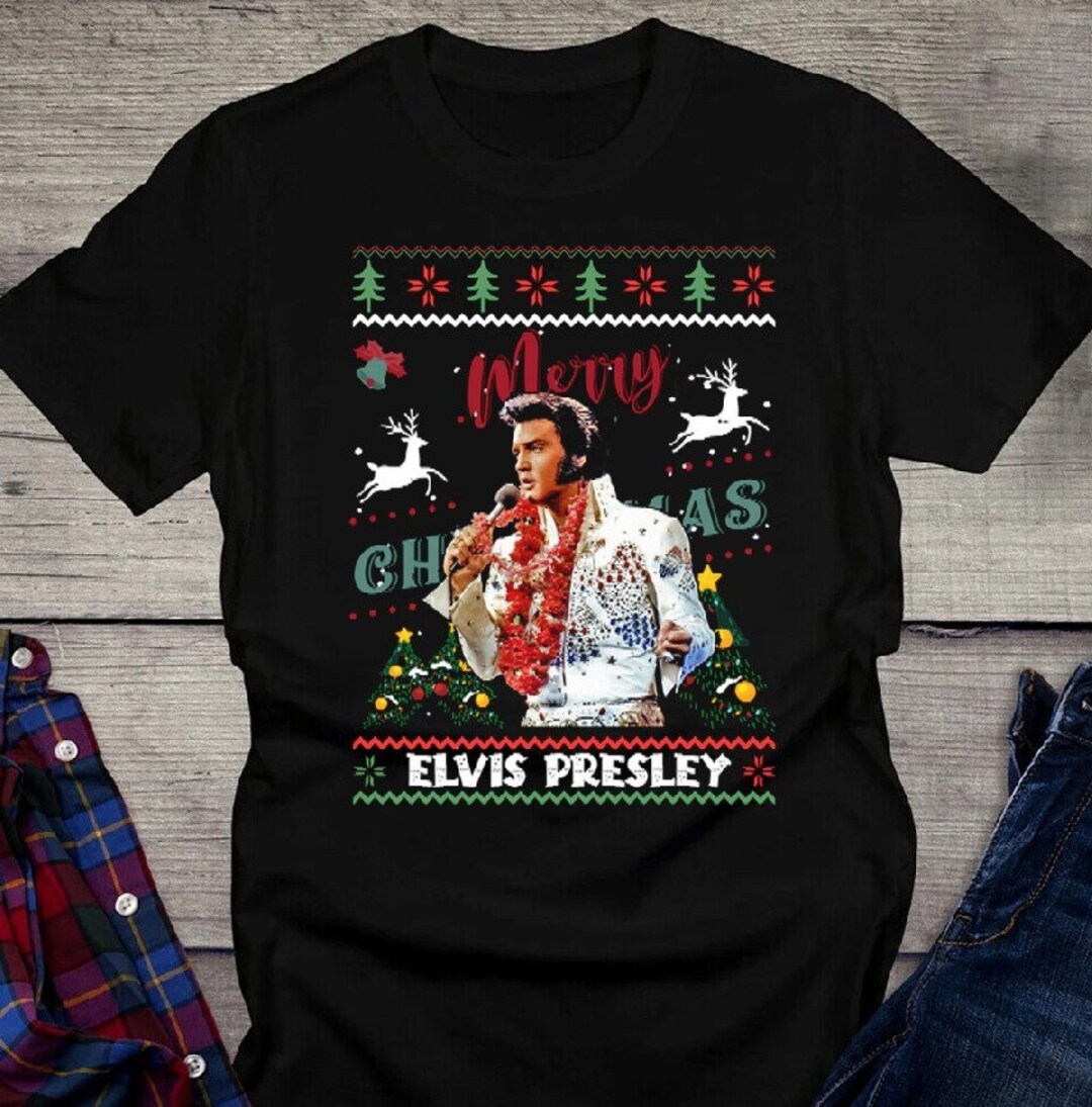 Elvis Presley Merry Christmas T Shirt Elvis Presley Shirt - Etsy UK