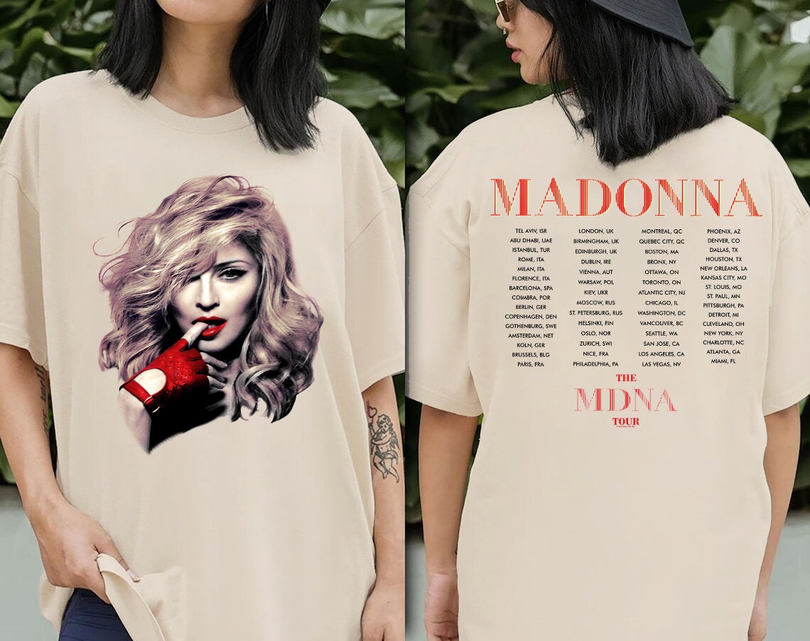MADONNA The MDNA Tour Graphic T-Shirt, Madonna Concert Shirt sold by ...