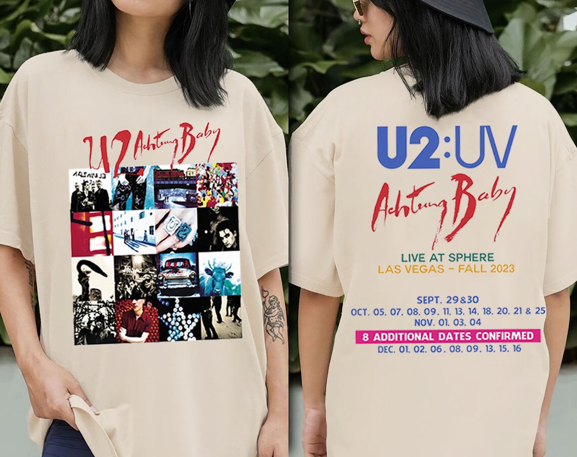 U2 Rock Band Achtung Baby Album T-Shirt sold by Glimmer Spindly | SKU ...