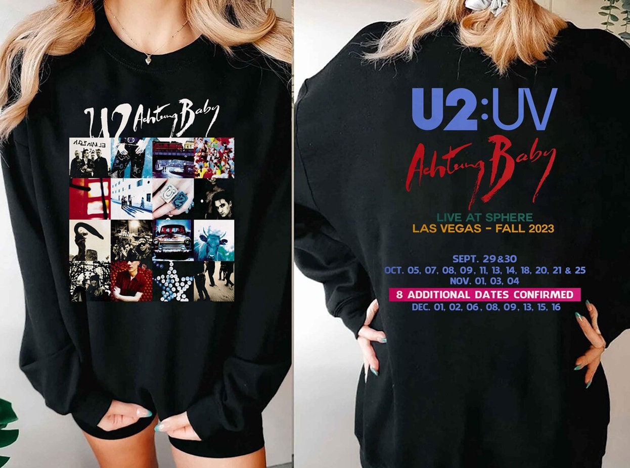 U2 Rock Band Achtung Baby Album T-Shirt sold by Glimmer Spindly | SKU ...