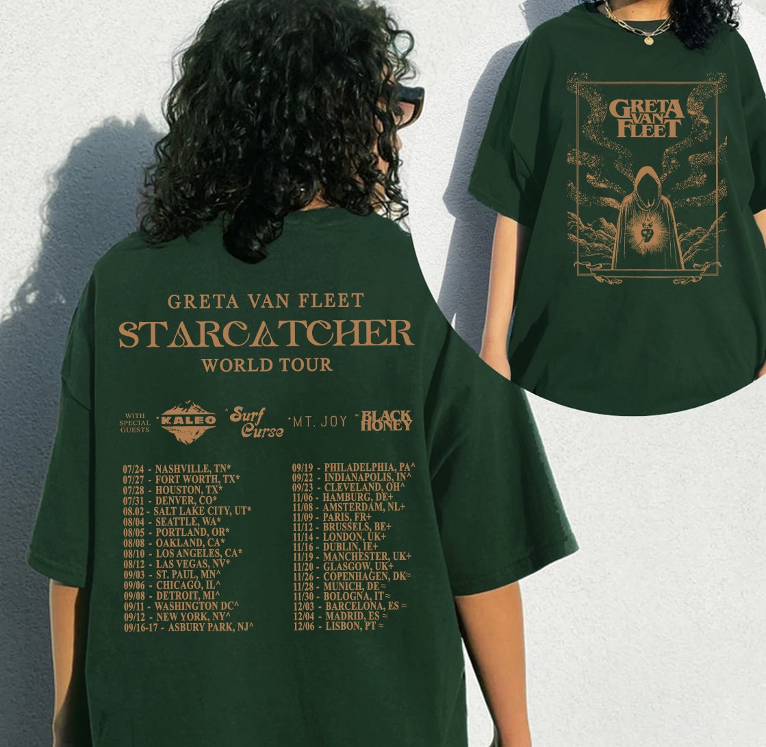 Graphic Greta Van Fleet Starcatcher World Tour 2023 T-shirt, Dream In ...
