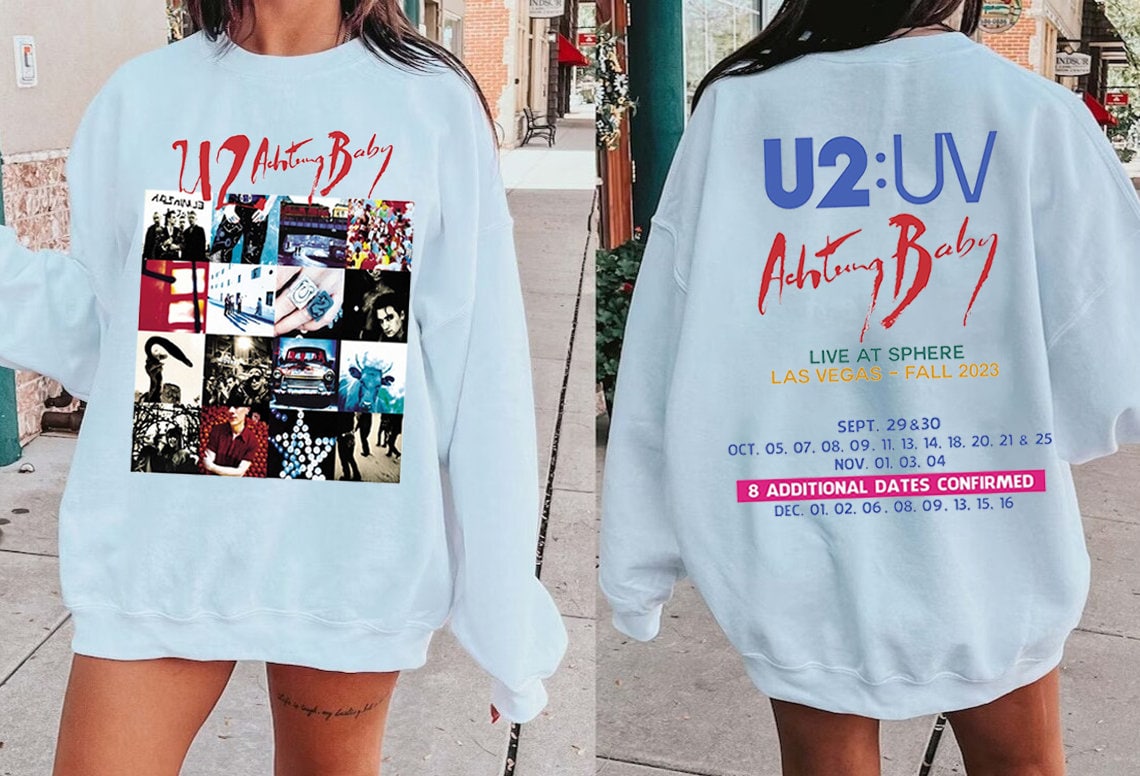 U2 Rock Band Achtung Baby Album T-Shirt sold by Glimmer Spindly | SKU ...