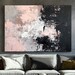 Original Handmade Red & Gray Abstract Wall Art, Modern Red Textured ...