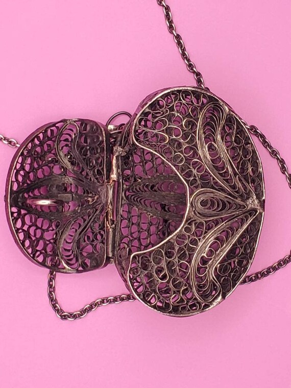 Victorian Vintage Antique Look Locket Purse Necklace … - Gem