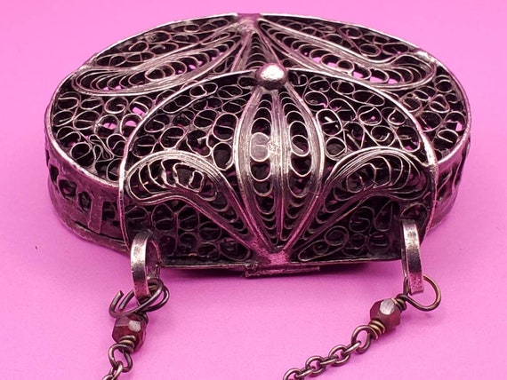 Victorian Vintage Antique Look Locket Purse Necklace … - Gem