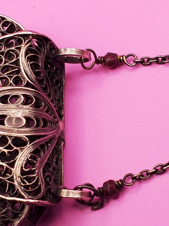 Victorian Vintage Antique Look Locket Purse Necklace … - Gem