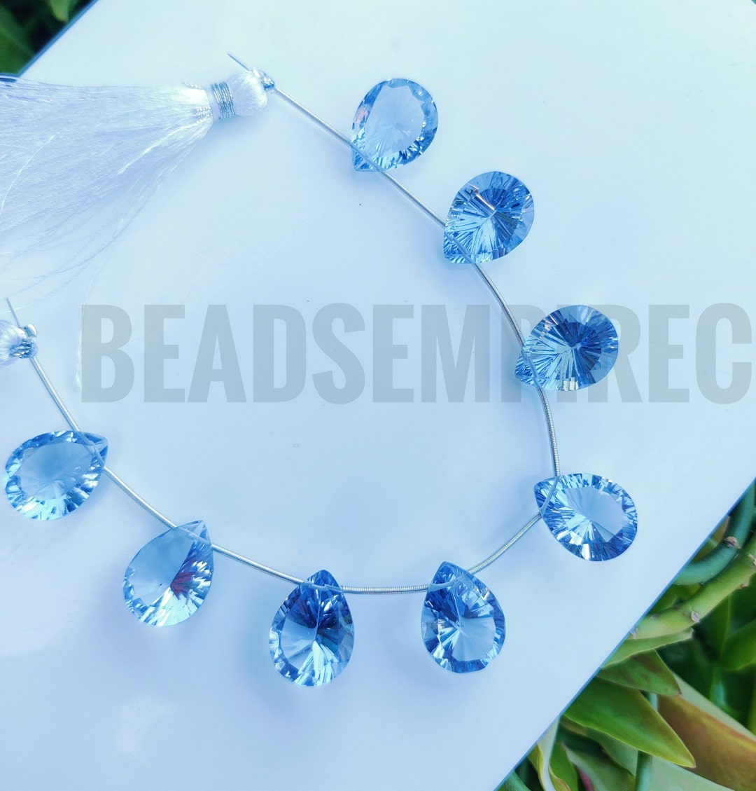 Tanzanite Quartz Concave Beads: Jewelry Making Supplies, 16x12mm, 8 ...