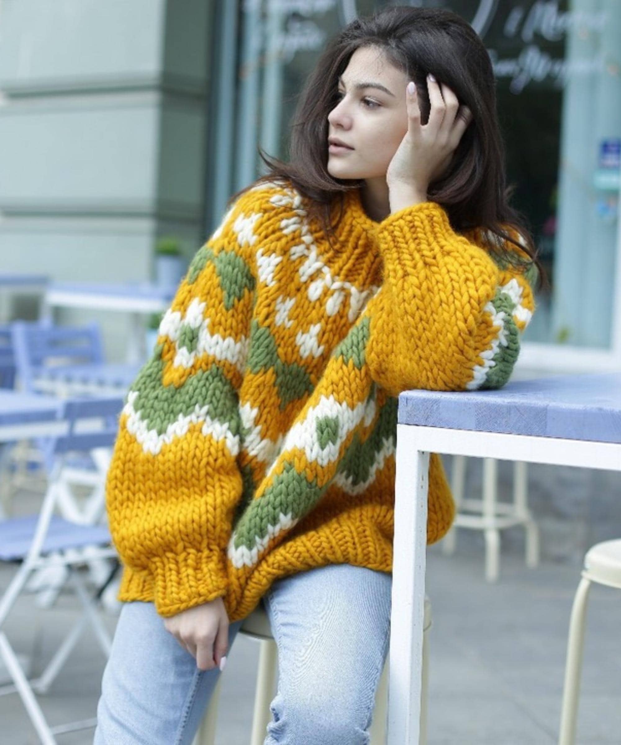 Oversized Icelandic Sweater Knitting Pattern – Chunky Colorwork Yoke ...
