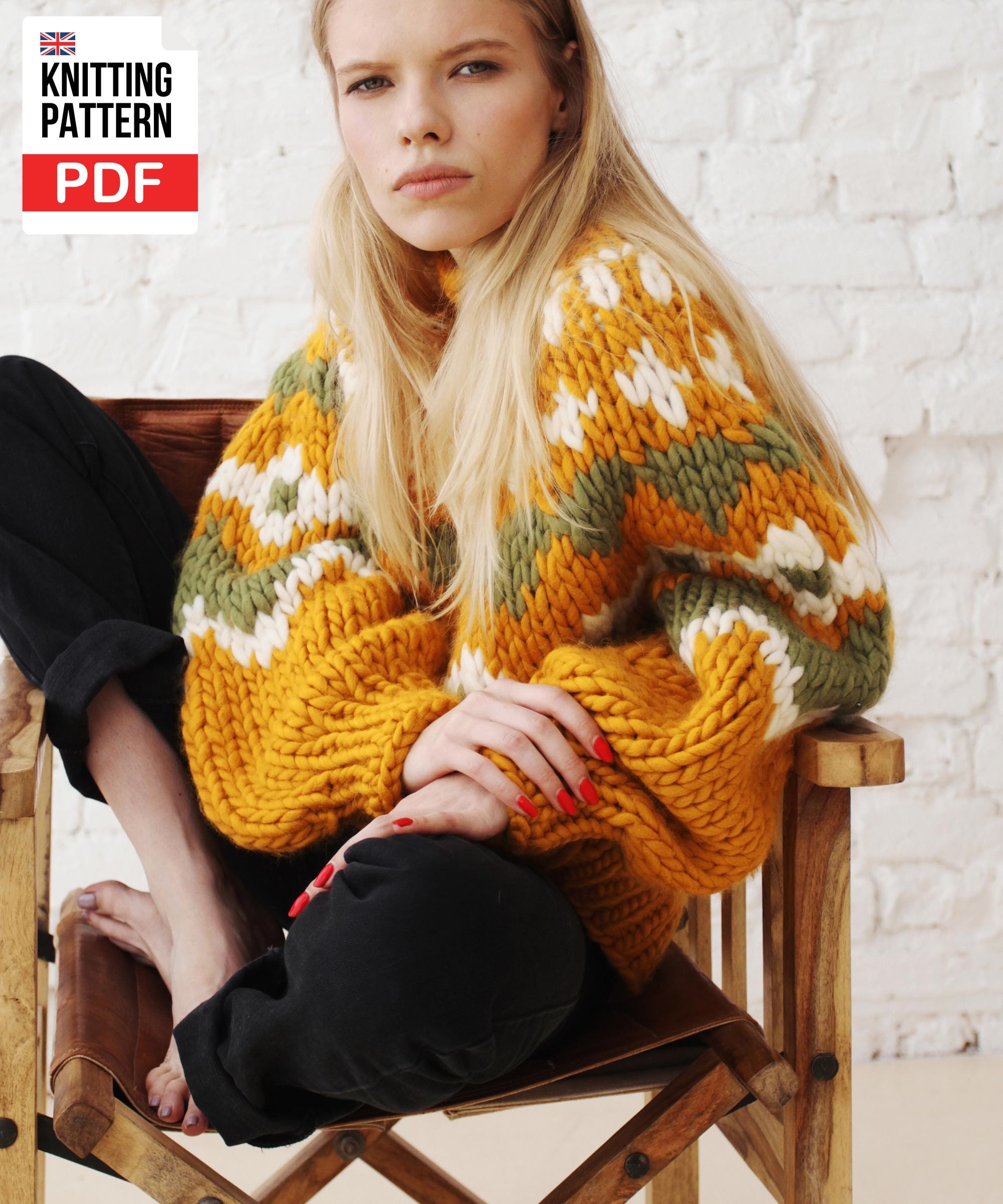 Oversized Icelandic Sweater Knitting Pattern – Chunky Colorwork Yoke ...