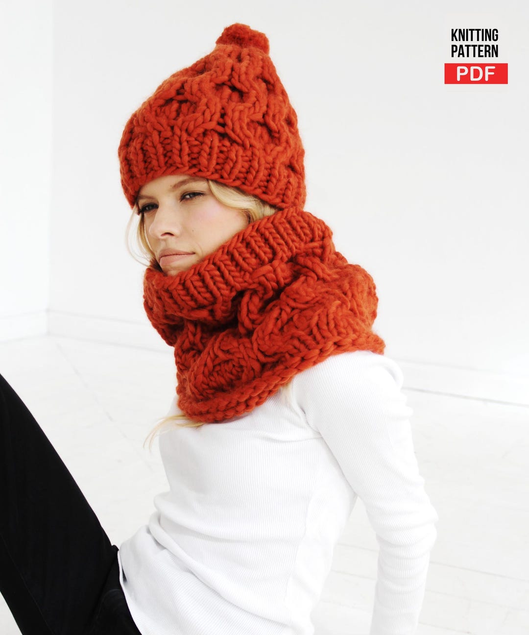Knitting Pattern for a Snood | Knitting Pattern for a Hat | Infinity ...