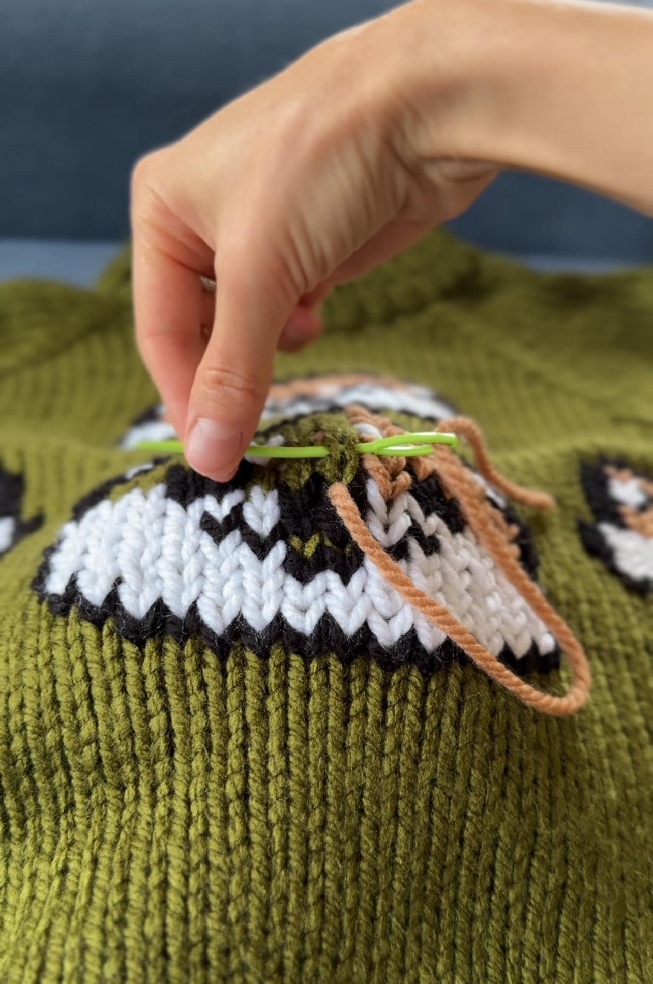 Oversized Sweater Knitting Pattern - Raglan Pullover With Embroidery ...