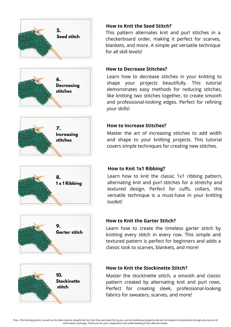 KNITTING PATTERN Scarf Knitting Pattern Beginner Knitting Scarf Pattern ...