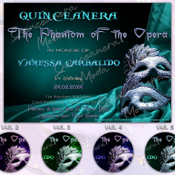 Phantom of the Opera Invitation - Etsy