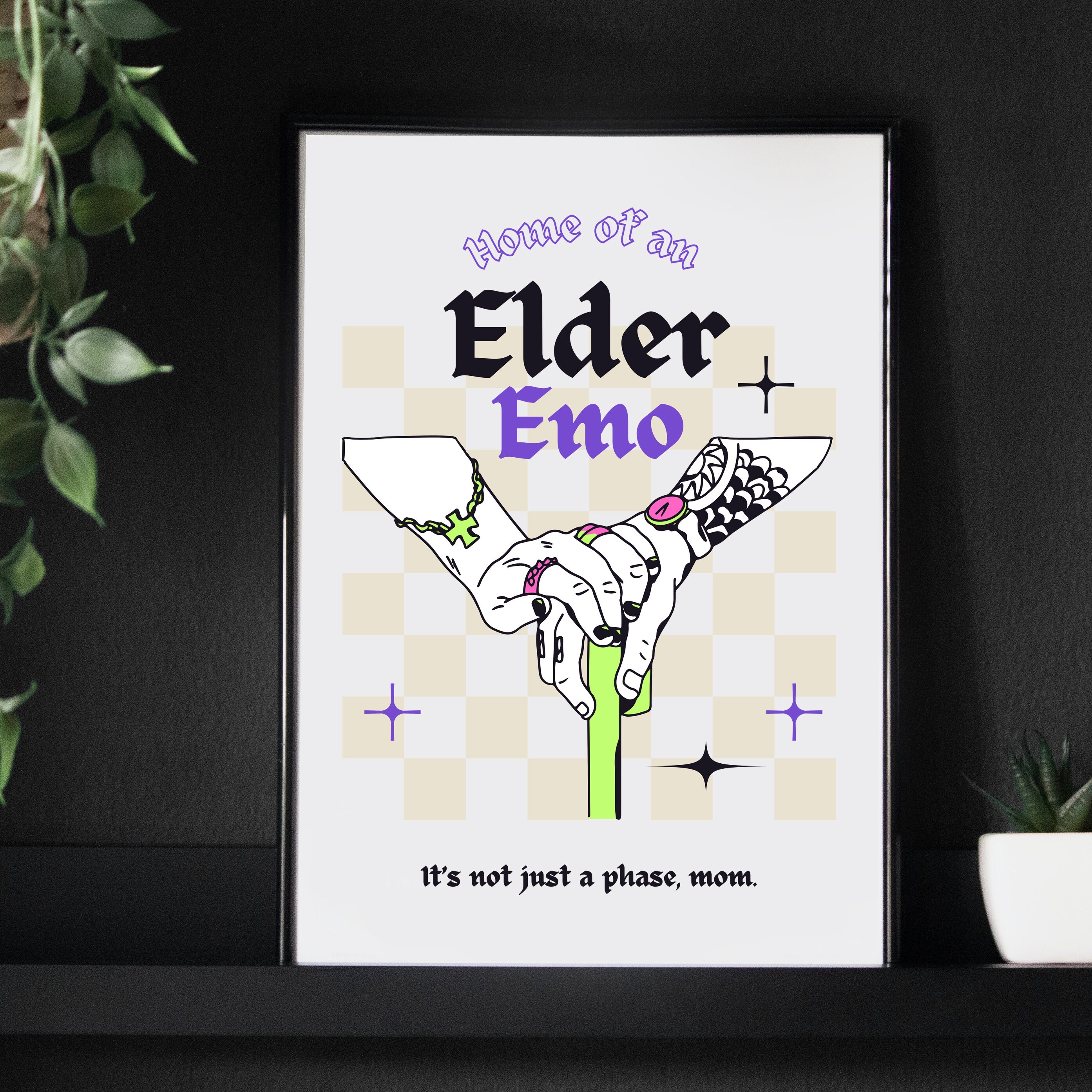 Elder Emo Funny Printable Poster, Instant Digital Download ...