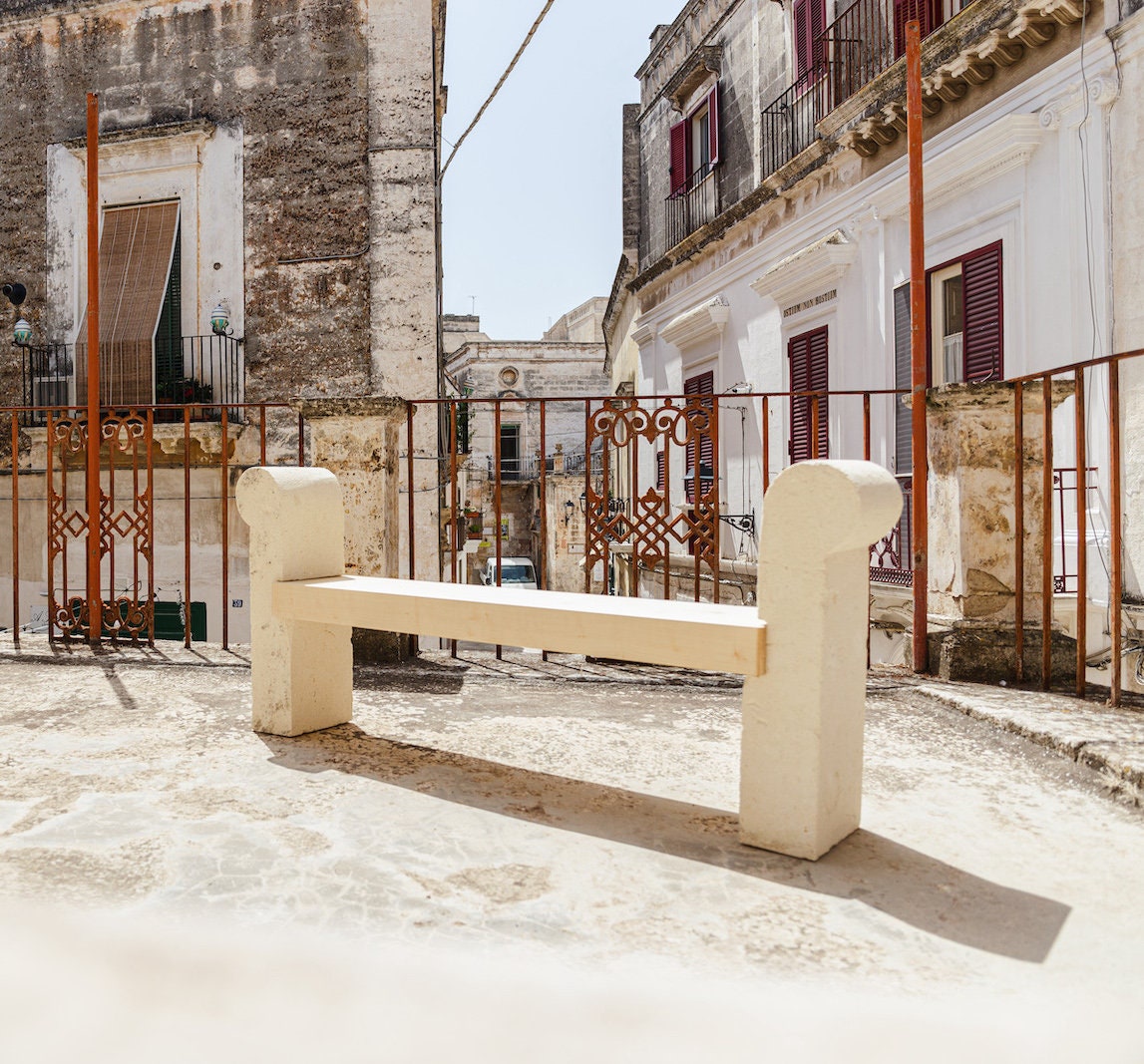 Limestone & Ash Wood Bench - Etsy