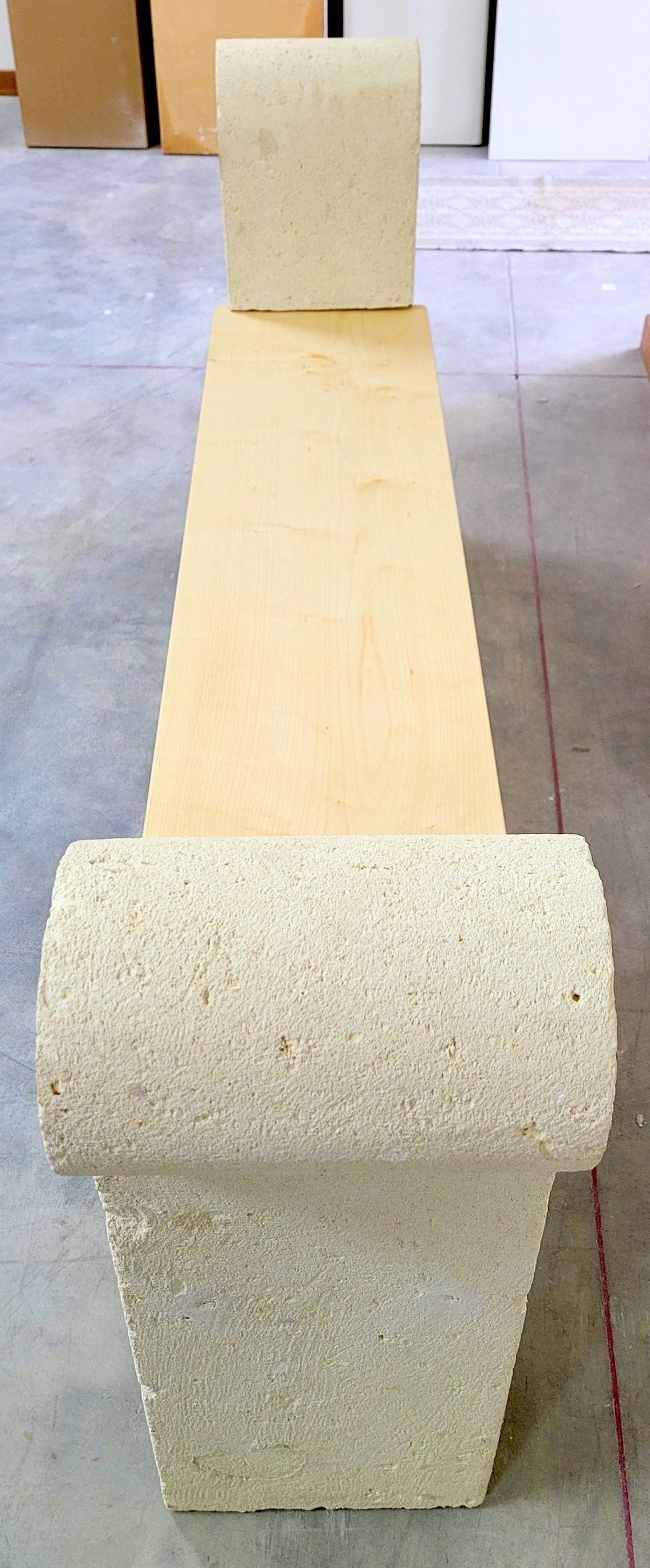 Limestone & Ash Wood Bench - Etsy