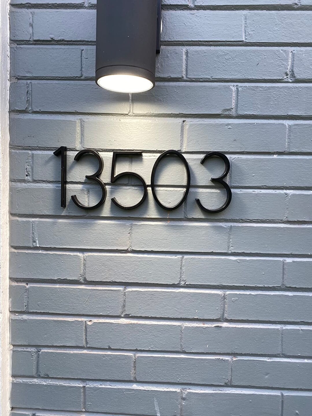 Modern House Number Sign, 5 Inch Metal Address Number, Floating ...