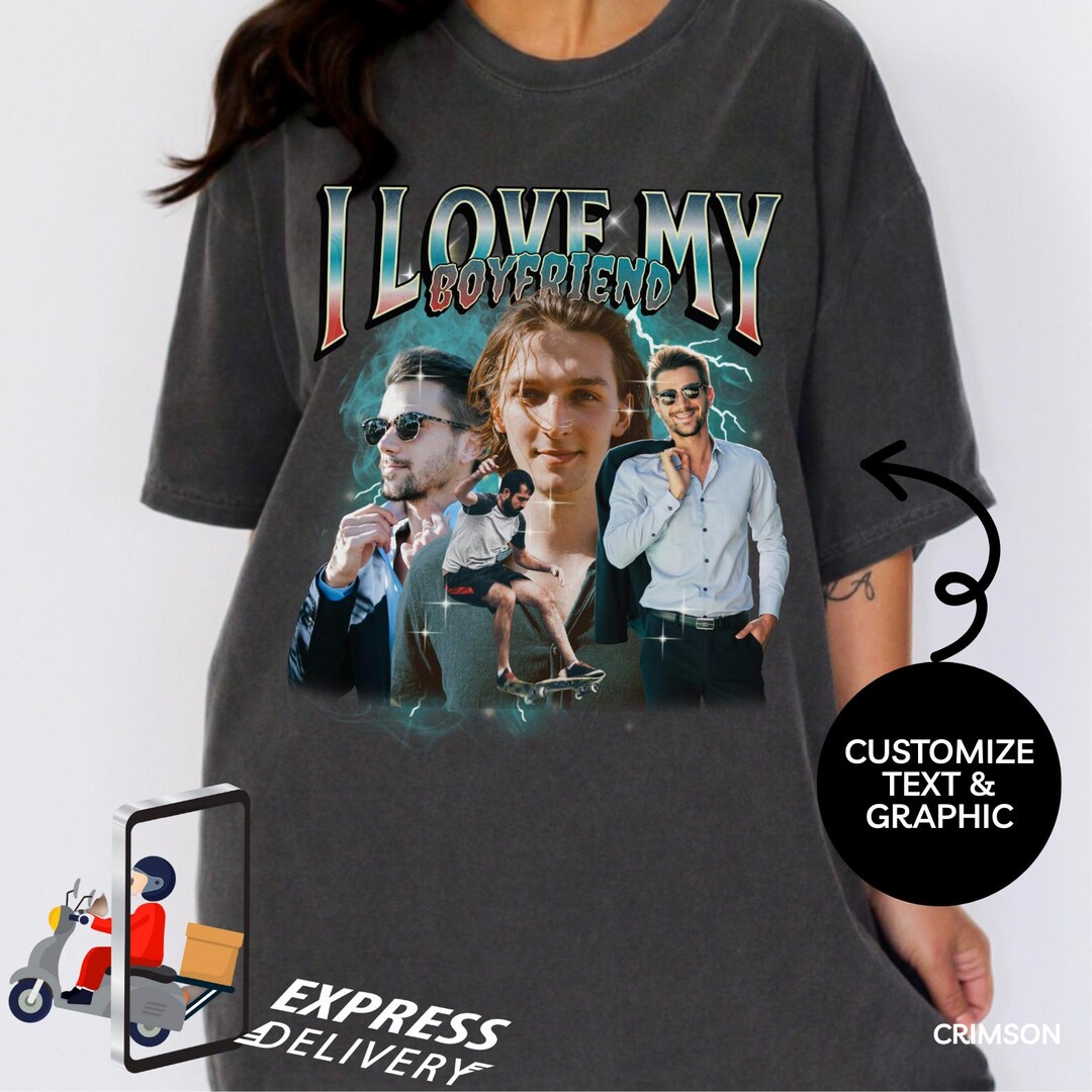 I Love My Boyfriend Shirt, Custom Bootleg Rap Tee, I Love My BF Shirt ...