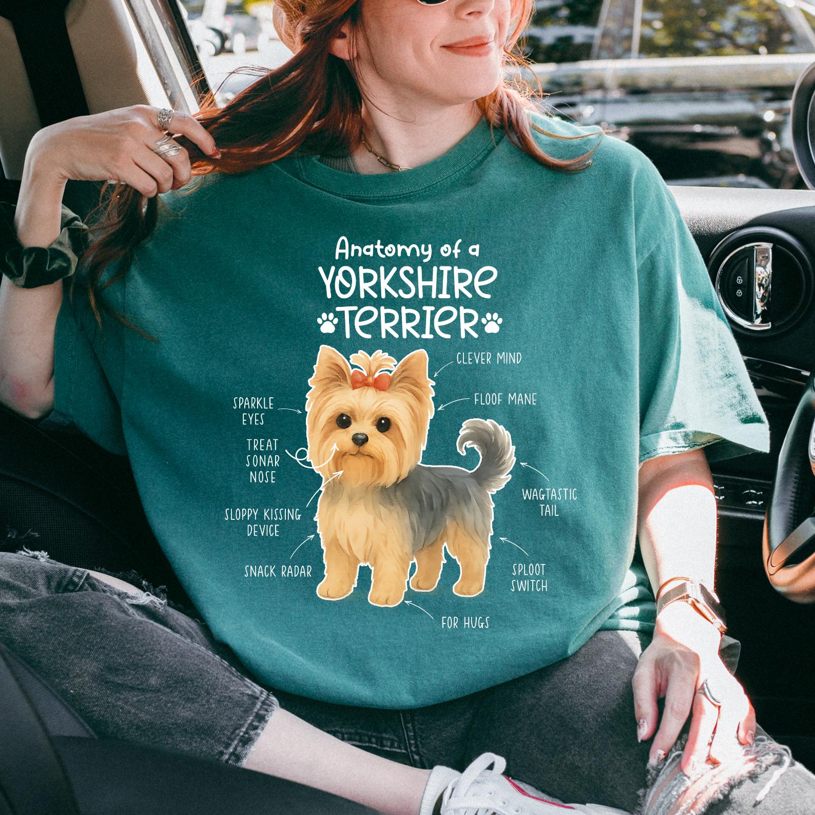 Anatomy of A Yorkshire Terrier Shirt, Yorkie Lover Gift, Dog Mom/dad ...