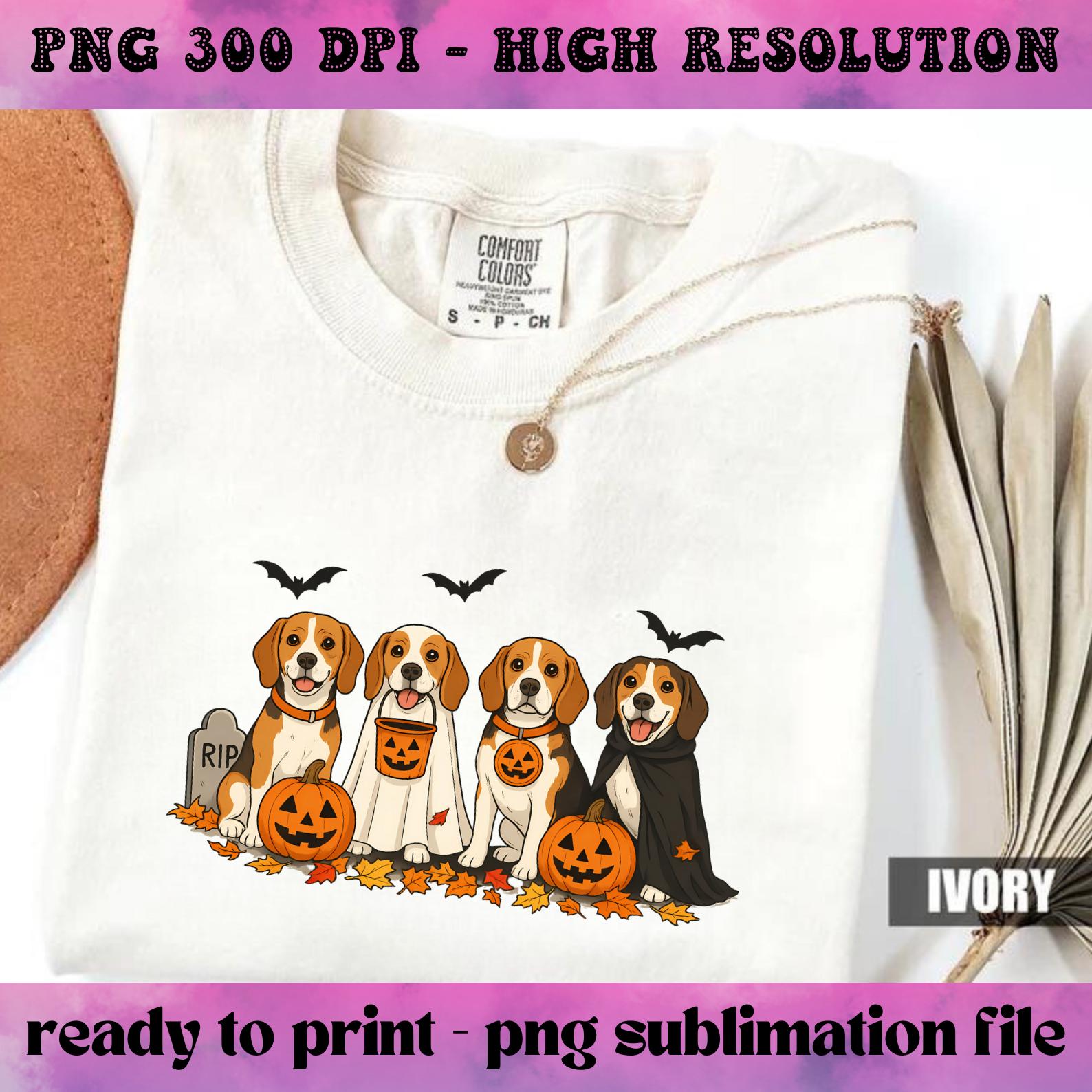Beagle Halloween PNG File, Printable Halloween Dog Design, Ghost Mummy ...