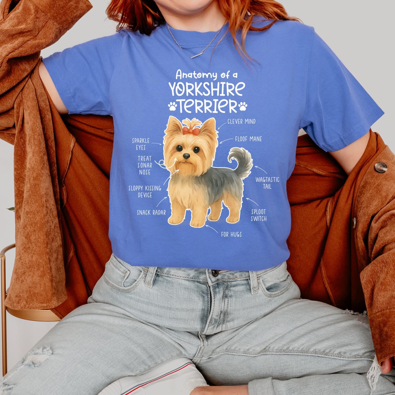 Anatomy of A Yorkshire Terrier Shirt, Yorkie Lover Gift, Dog Mom/dad ...