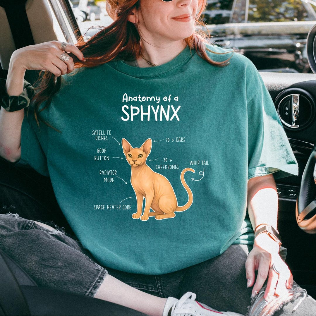 Anatomy of Sphynx Shirt, Sphynx Mom Dad Gift, Skinny Cat Shirt, E969 - Etsy