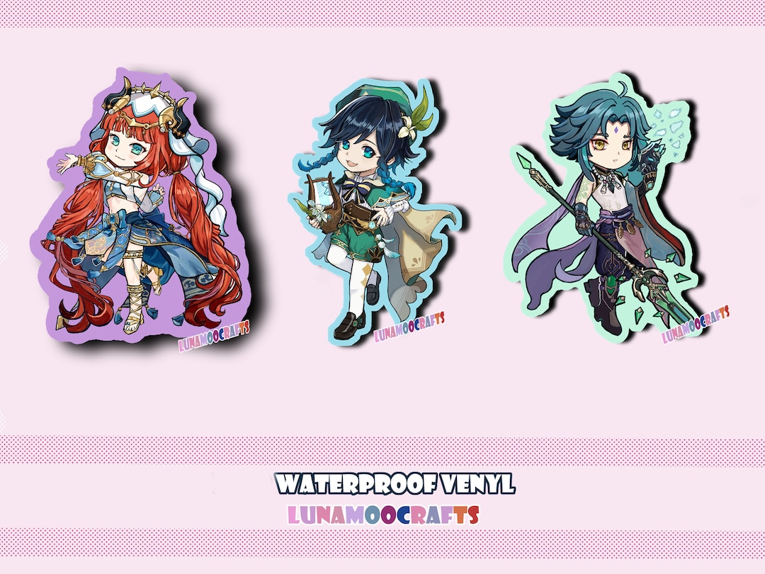 Genshin Impact Chibi Stickers Xiao,venti,nilou fanart - Etsy