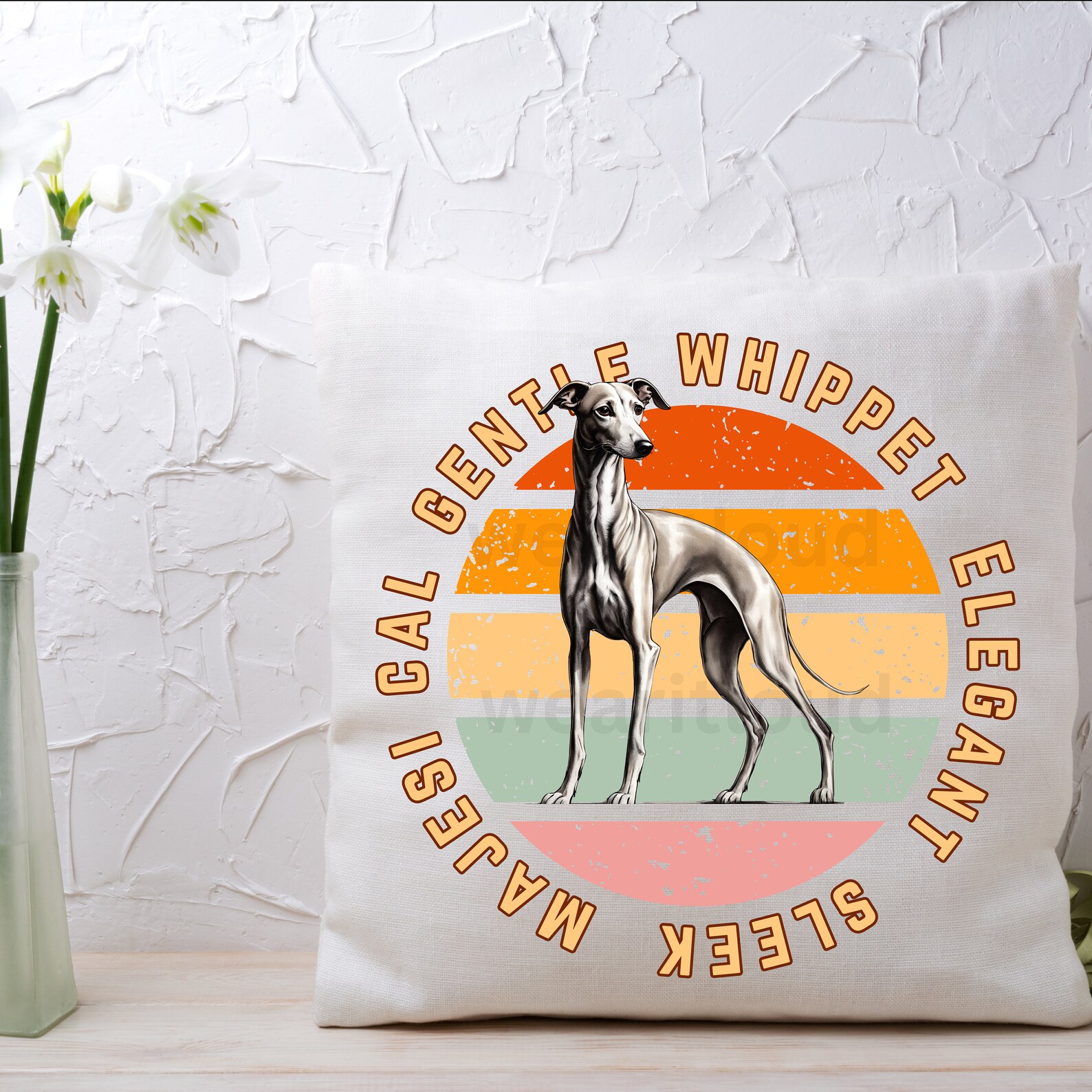 Whippet Print Whippet Dtf Whippet Sweater Dog Print Whippet Design ...