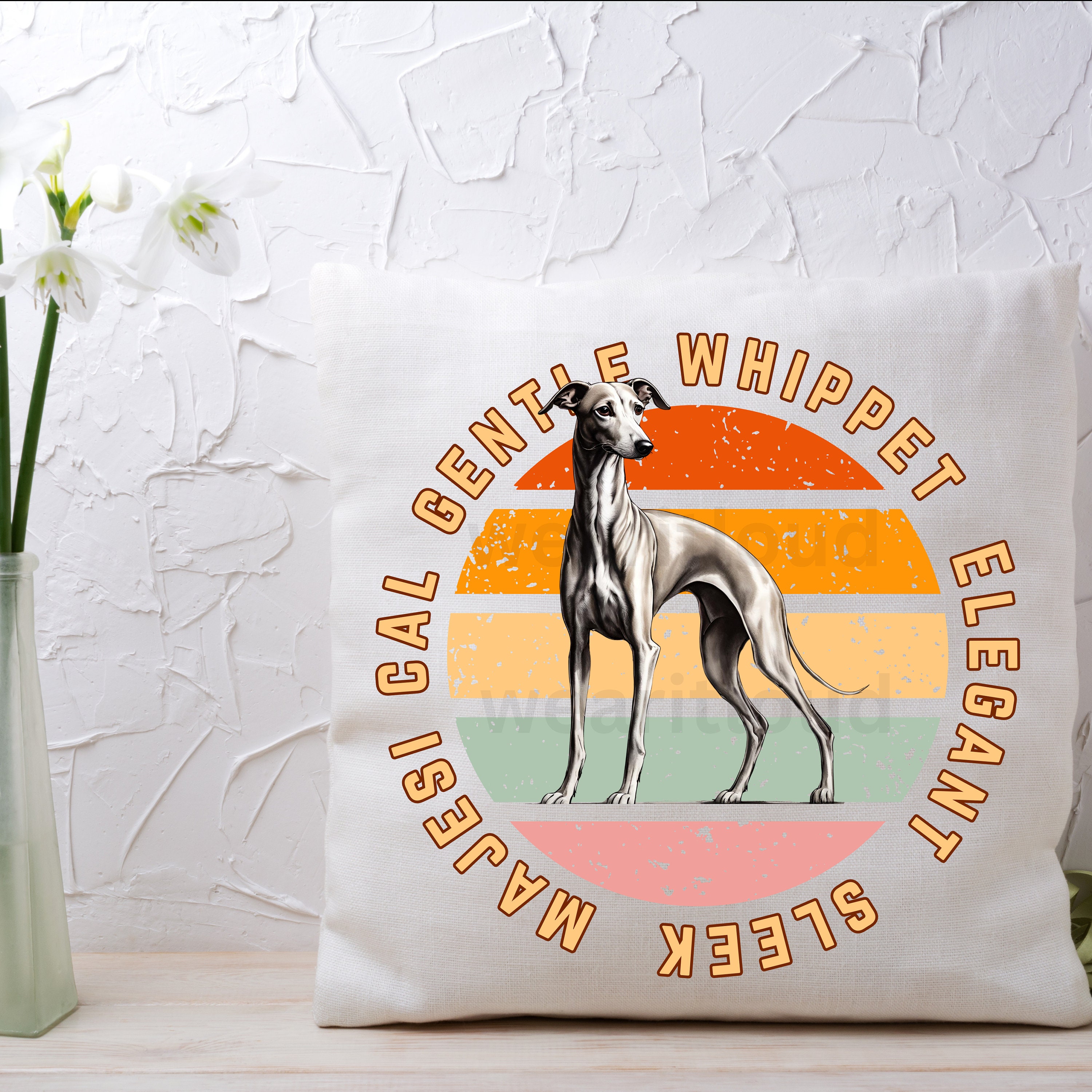 Whippet Print Whippet Dtf Whippet Sweater Dog Print Whippet Design ...