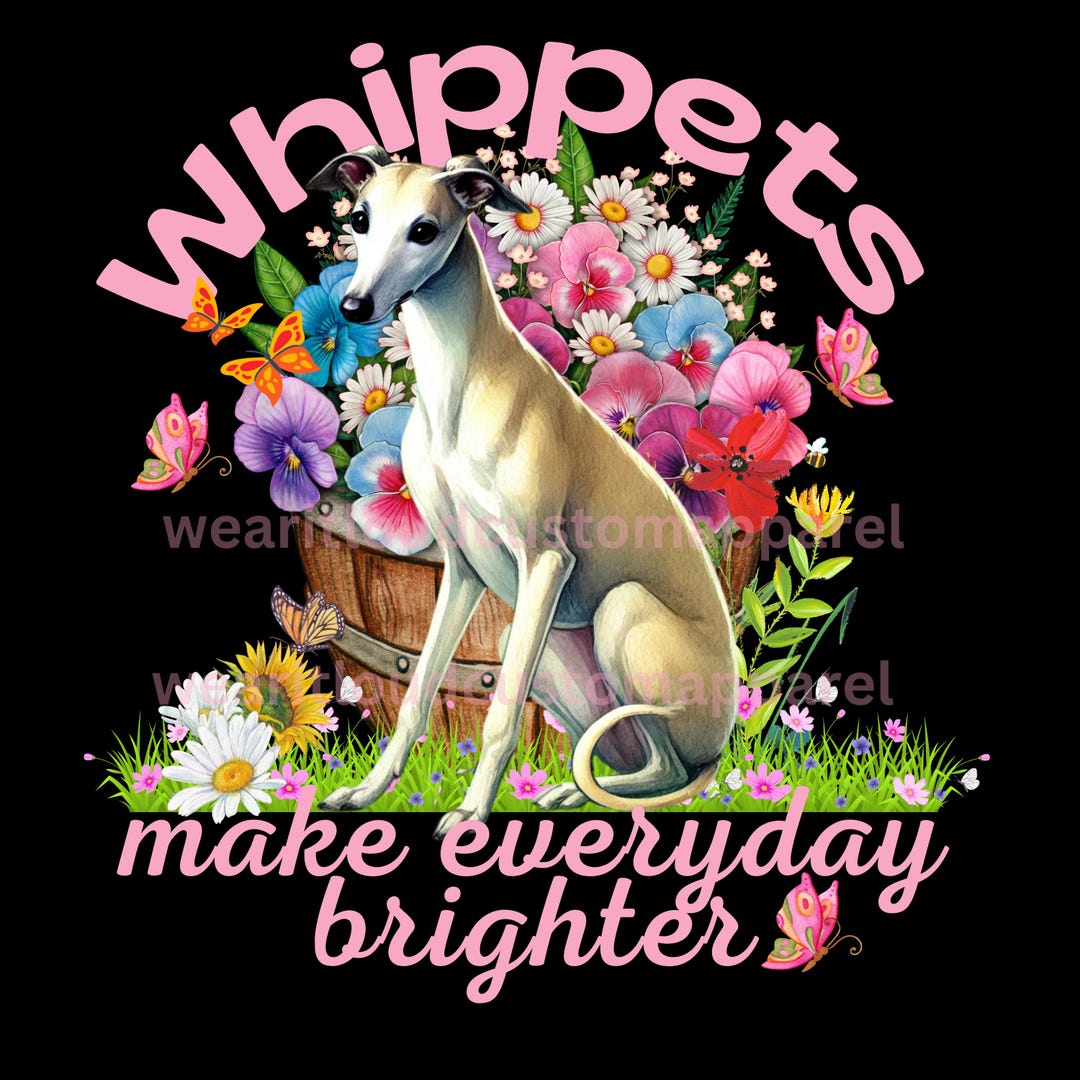 2 X Whippet Dtf Whippet Designs Whippet Love Whippet Svg Whippet Wall ...