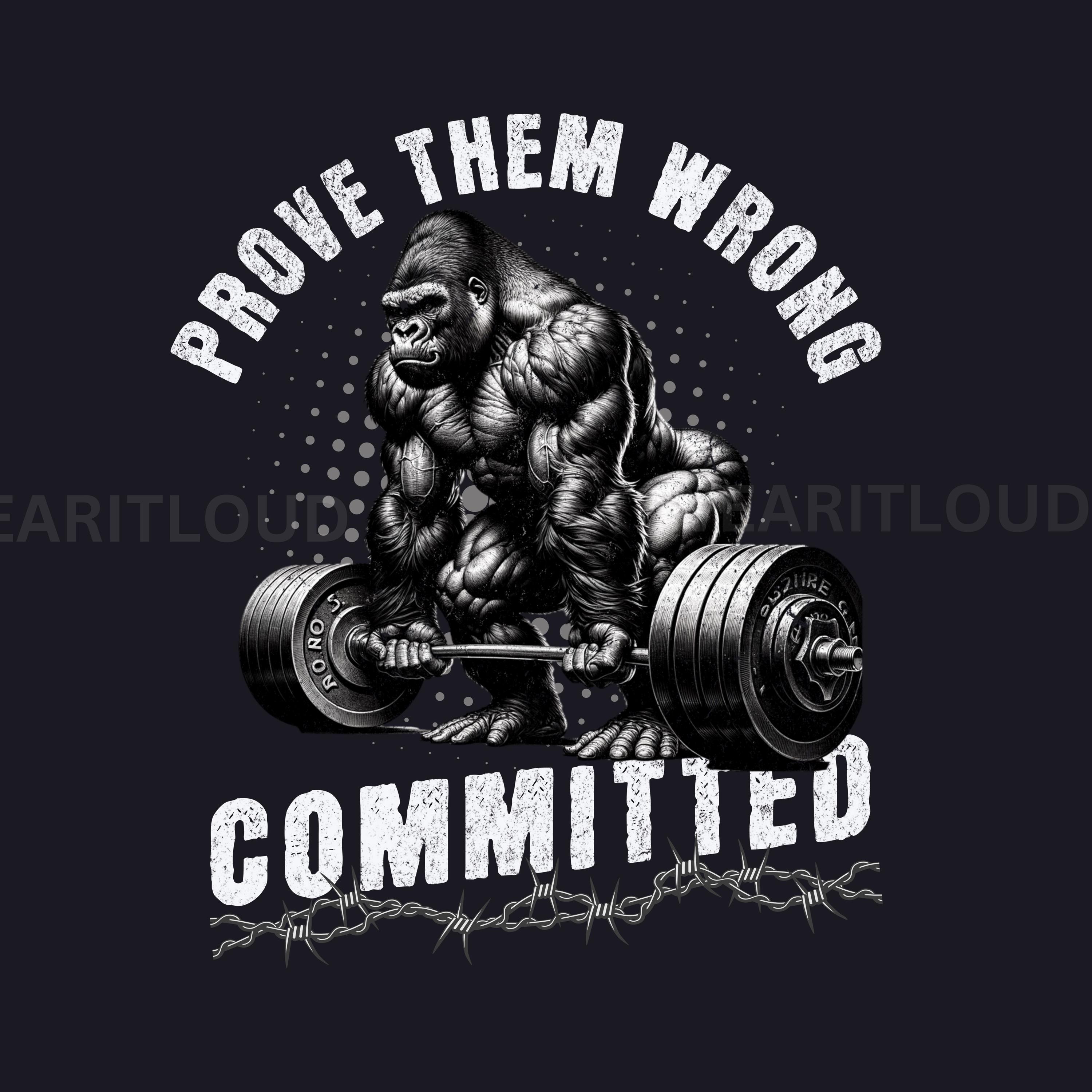 8 X Beastmode Dtf Gorilla Dtf Fitness Png Weight Lifting Print ...