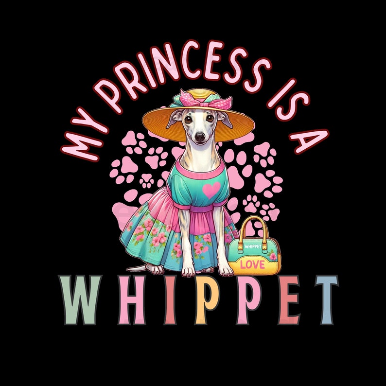 Whippet Print Whippet Dtf Whippet Sweater Dog Print Whippet Design ...