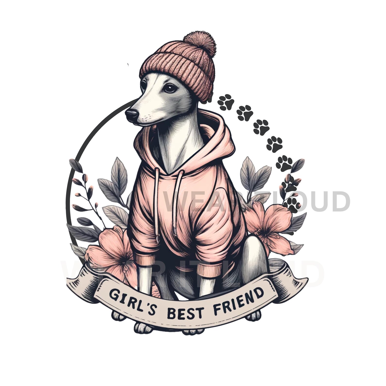Whippet Dtf Whippet Designs Whippet Prints Dog Mum Dtf Dog Mum Girls ...
