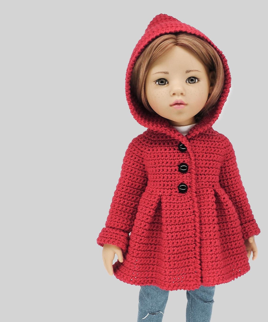 English PDF Crochet Pattern Gotz/designafriend 18" Doll Pixie Hood ...