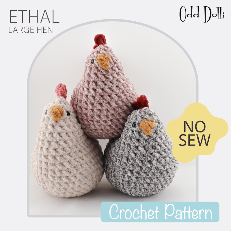 Crochet Large Chicken Pattern - Etsy
