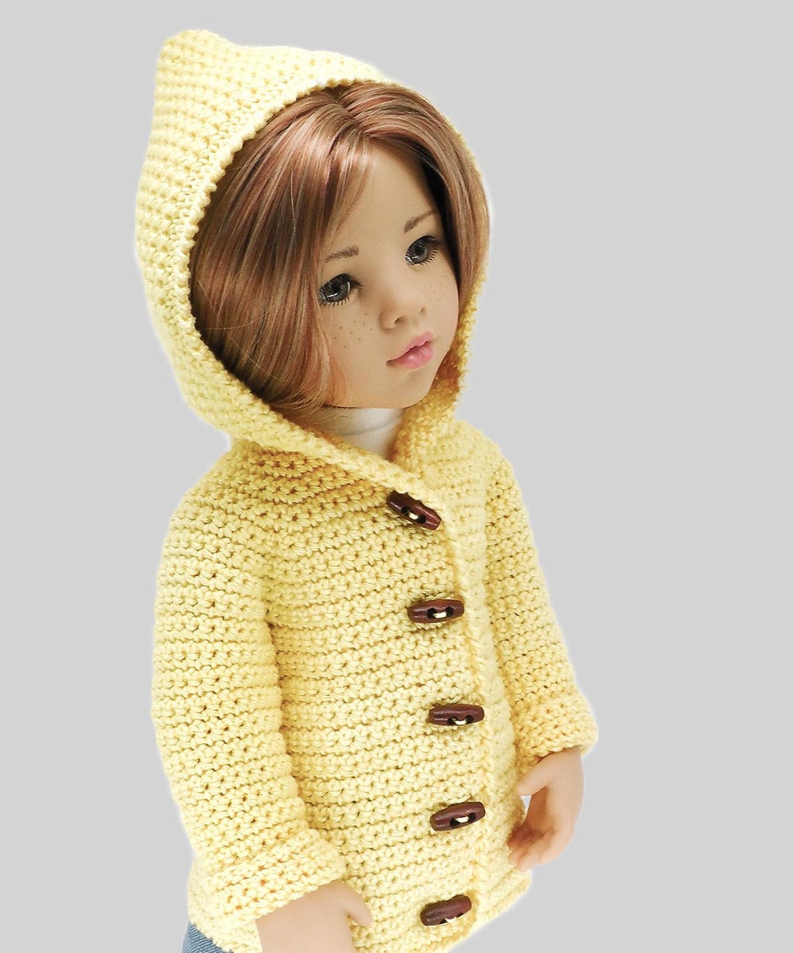 English PDF Crochet Pattern Gotz/designafriend 18" Doll Hooded Raincoat ...