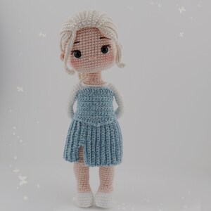 English PDF Crochet Pattern Queen Elsa Instant Download Princess Doll ...