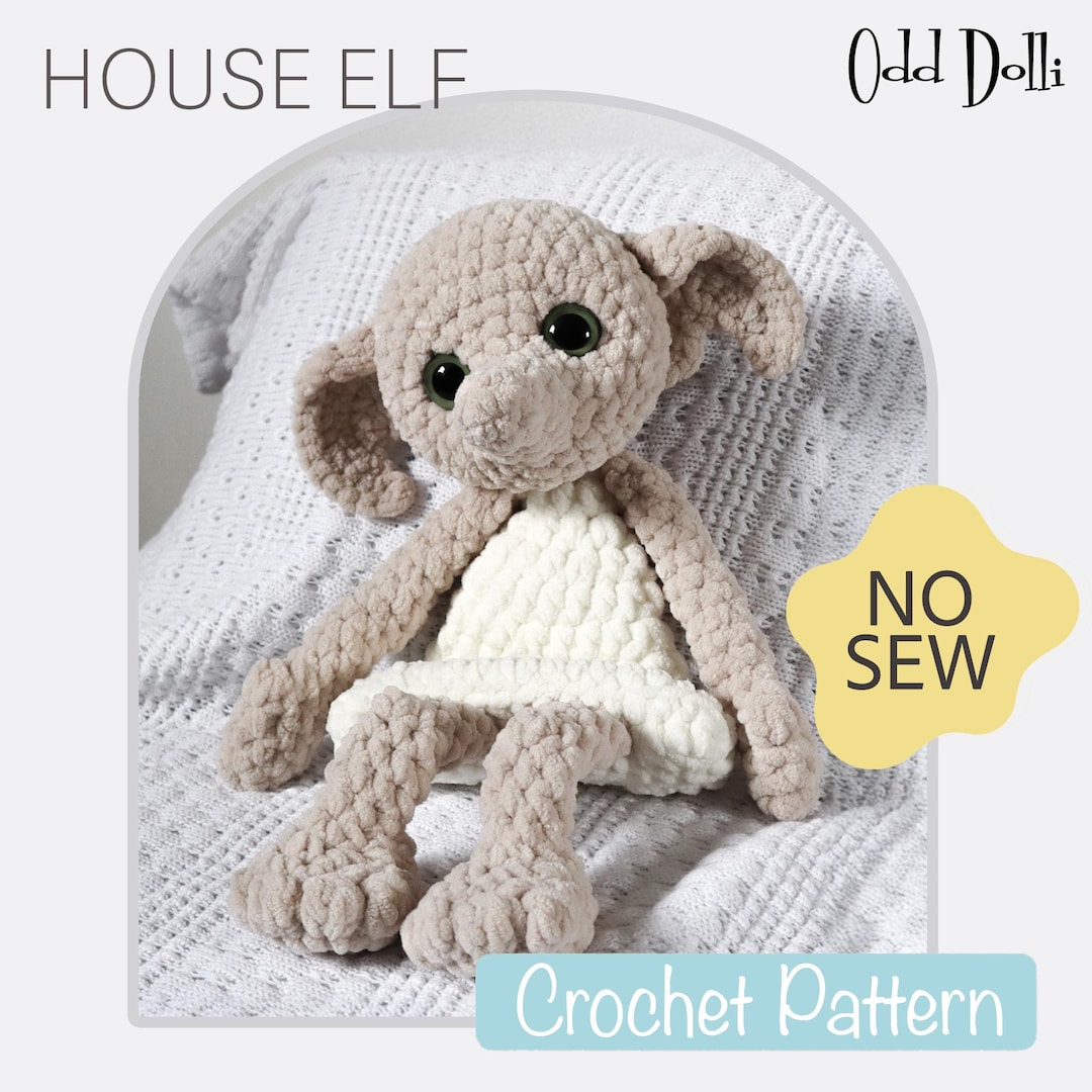 No Sew English PDF Crochet Pattern Bulky and Quick Plush House Elf ...