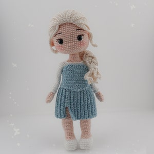 English PDF Crochet Pattern Queen Elsa Instant Download Princess Doll ...