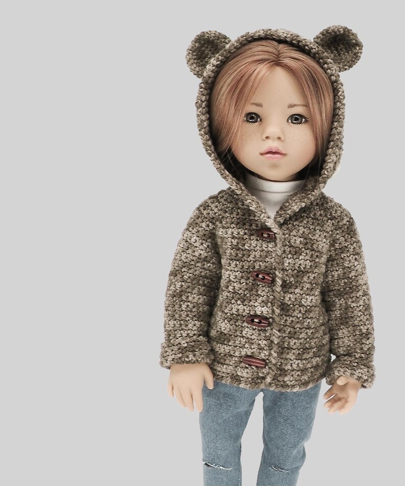 English PDF Crochet Pattern Gotz/designafriend 18" Doll Hooded Bear ...