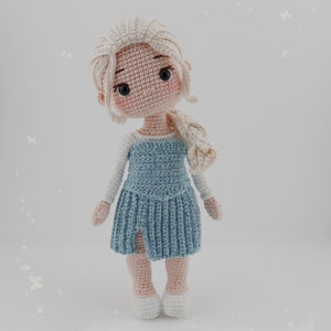 English PDF Crochet Pattern Queen Elsa Instant Download Princess Doll ...