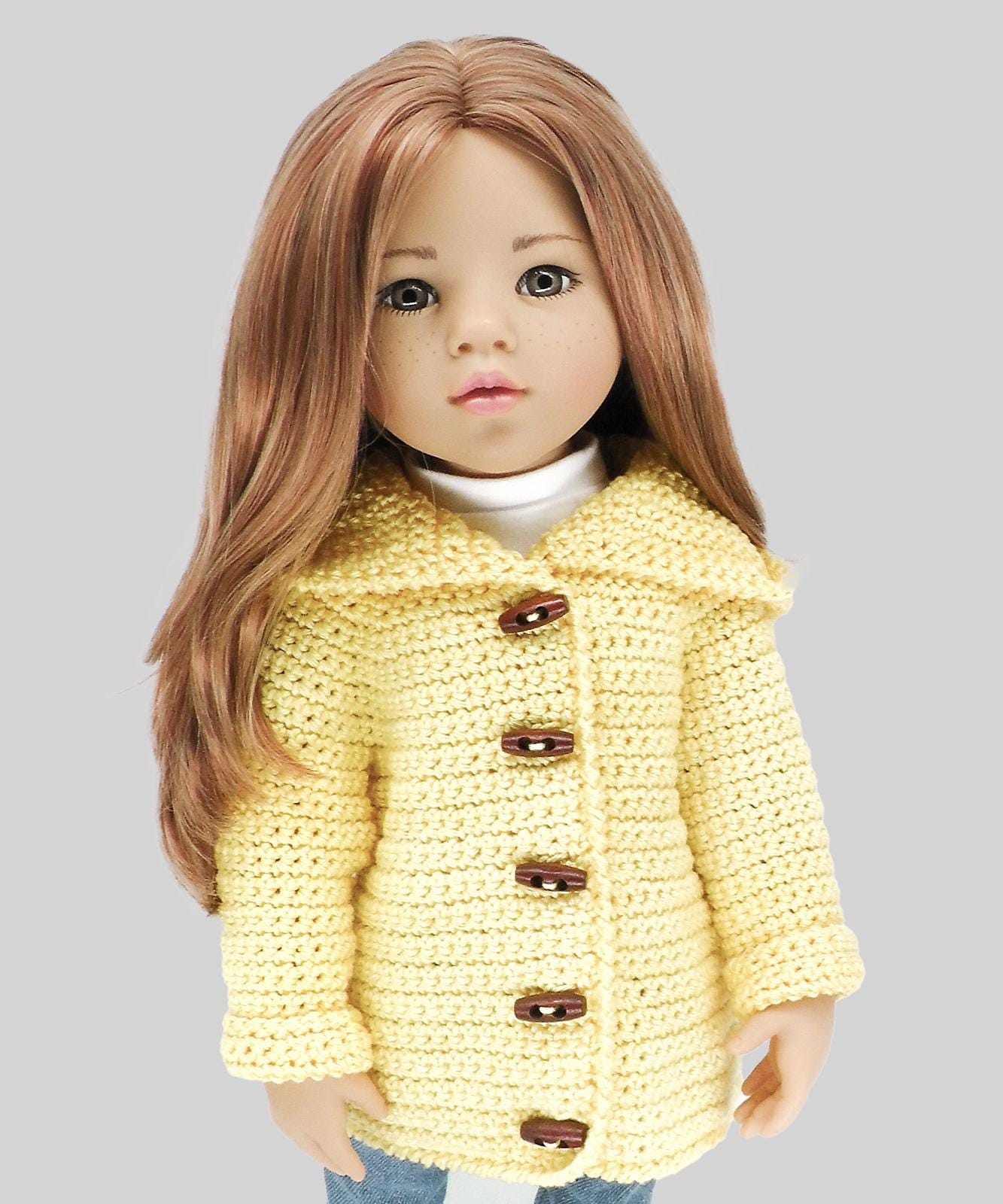 English PDF Crochet Pattern Gotz/designafriend 18" Doll Hooded Raincoat ...