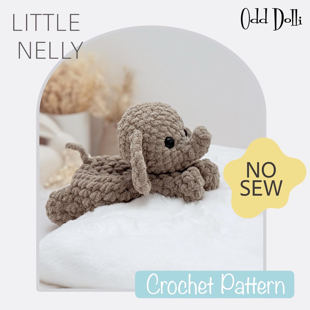 No Sew English PDF Crochet Pattern Bulky and Quick Plush Little Nelly ...