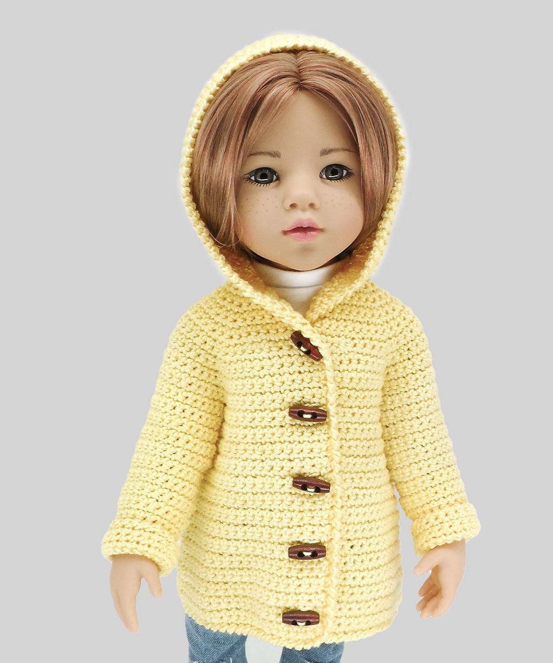 English PDF Crochet Pattern Gotz/designafriend 18" Doll Hooded Raincoat ...